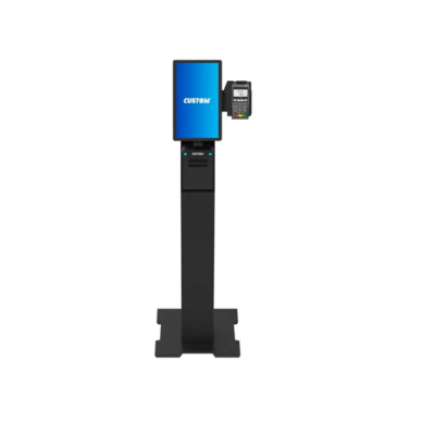 Custom CONNECT kiosk self service countertop and floor stand