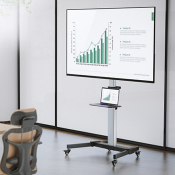 RT4446TW Portrait To Landscape Floor Trolley (37"-86") - Resay Technologies